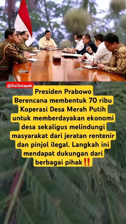 Koperasi Desa Merah Putih, Senjata Prabowo‼️ Lawan Rentenir dan Pinjol#shorts #fyp #prabowo ...