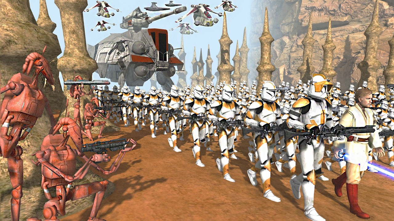 Bloody Ambush of Massive CLONE ARMY Convoy! - Men of War: Star Wars Mod ...