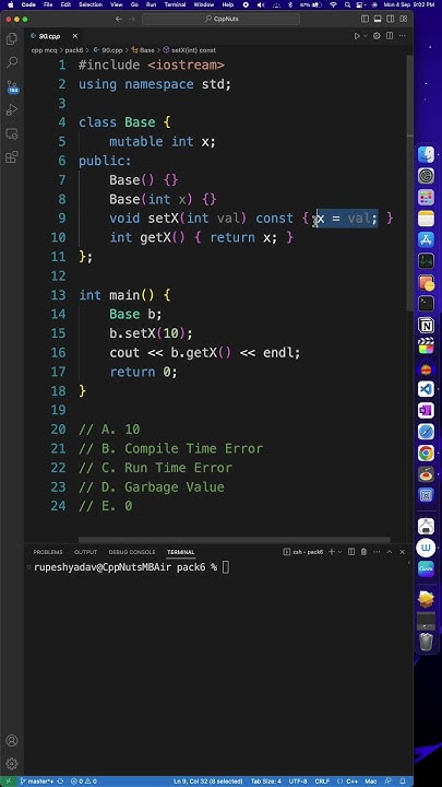 Use Of Mutable Keyword In C Cppprogramming Cplusplus Programming Youtube