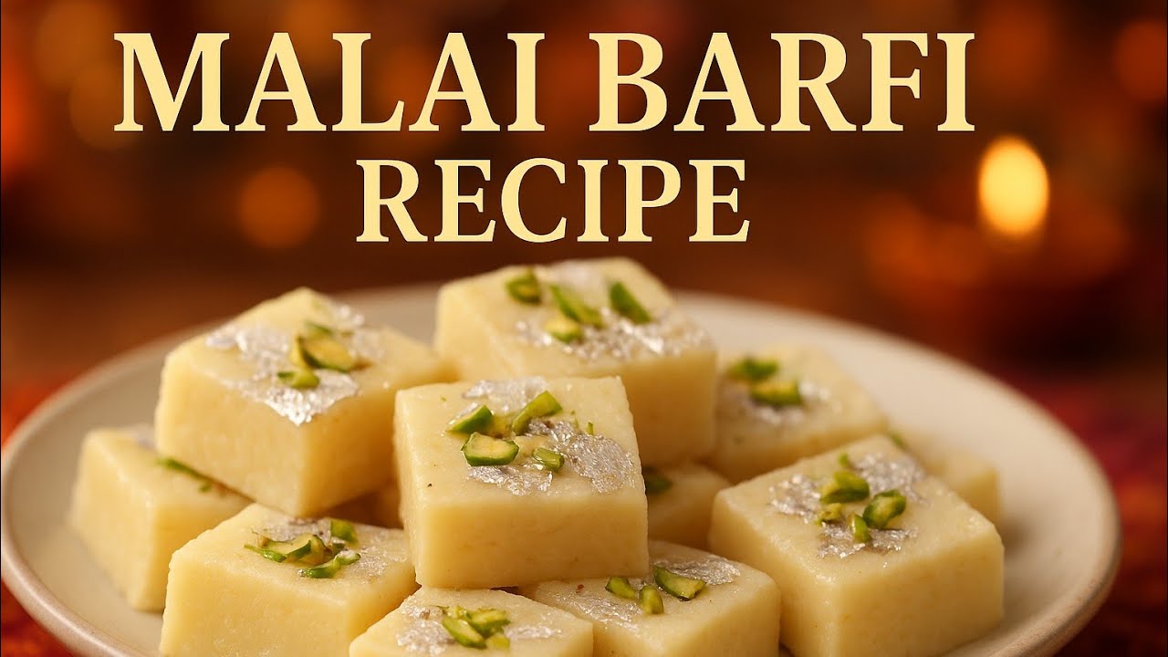 Soft & Creamy Malai Barfi Recipe | Easy Indian Sweet | Diwali Special ...