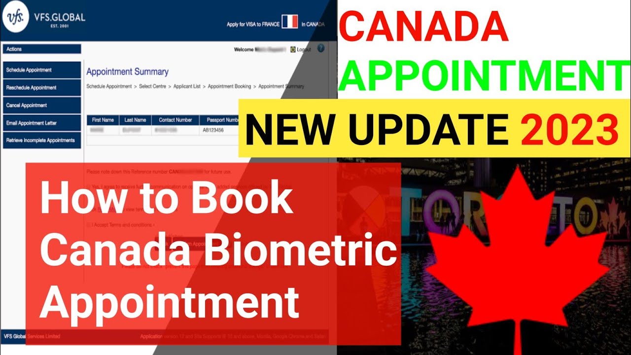 Canada Appointment New Update 2023 canada biometric appointment kaise ...