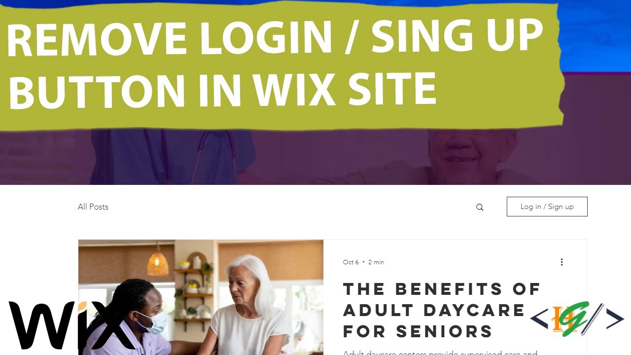How to Remove Login / Sign Up Button in Wix Blog | Removing Login ...