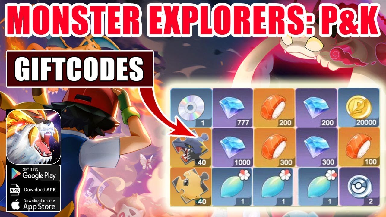 Monster Explorers P&K & 10 Giftcodes | 10 Redeem Codes Monster ...