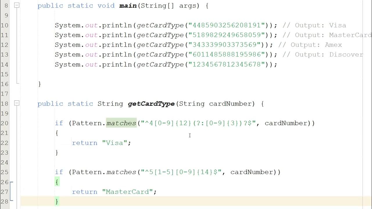 How to Detect Credit Card Type Using Java - YouTube