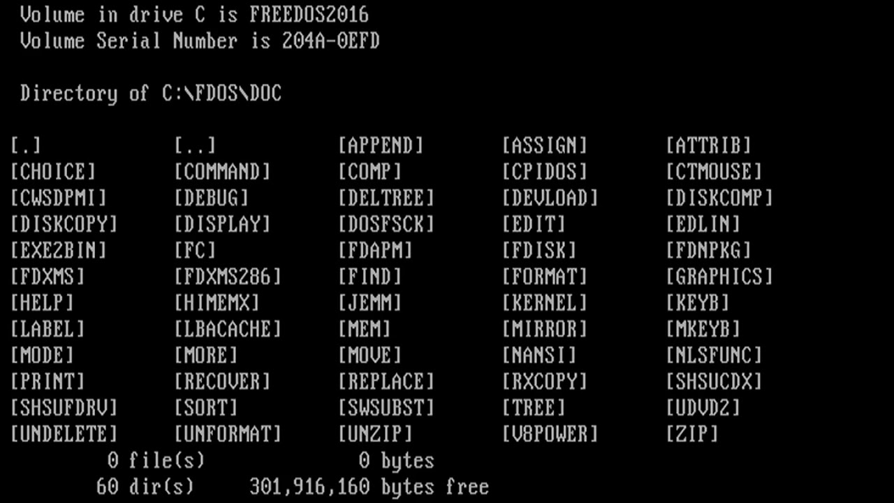 Using FreeDOS - CD and DIR - YouTube
