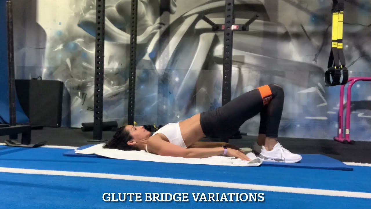 Glute Bridge Variations - YouTube