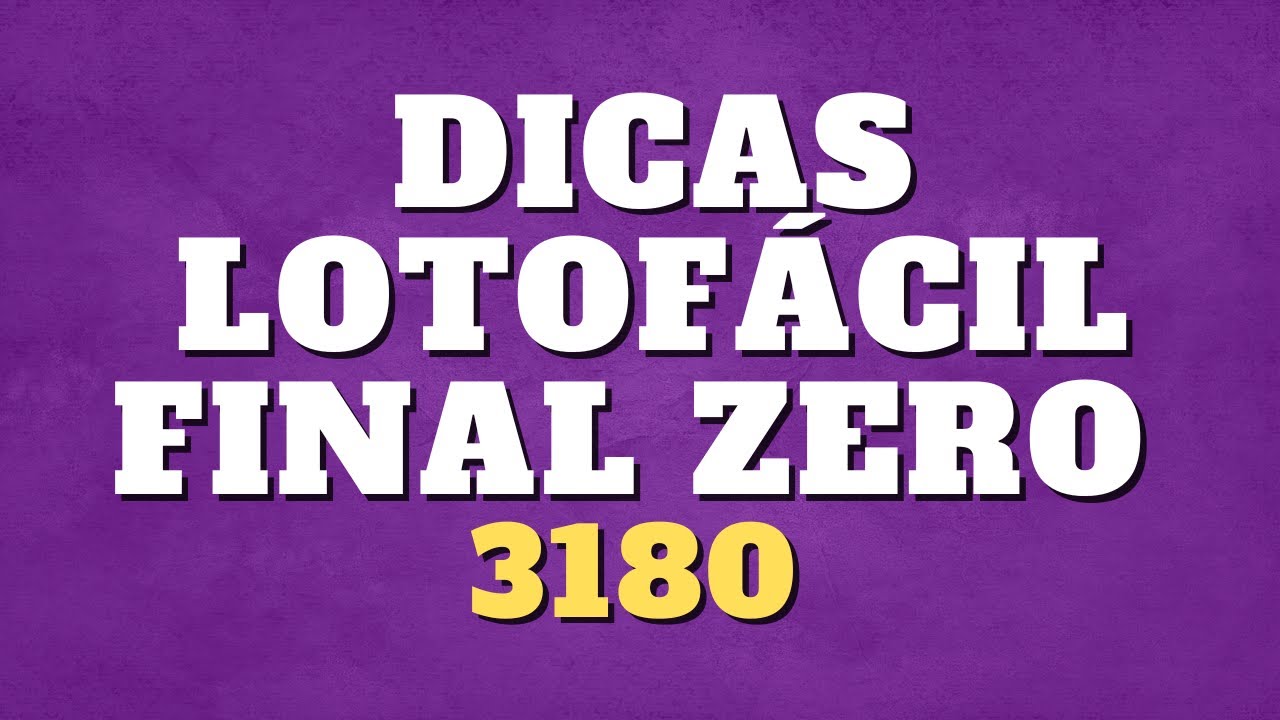 Analise completa Lotofacil Final Zero 3180 - YouTube