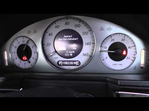 Mercedes E Class Check Tyres Then Restart Run Flat Indicator Guide W211 W210 W212