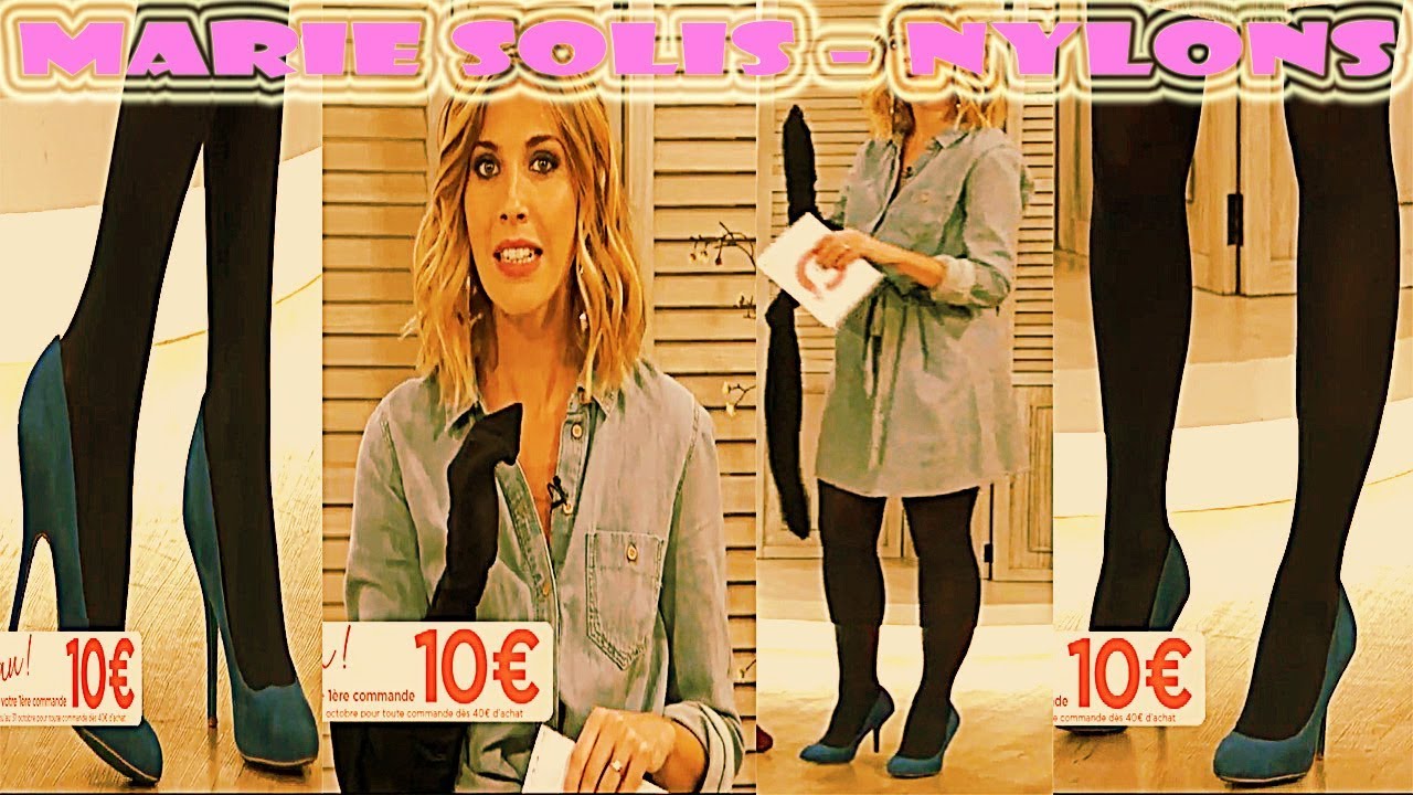 Marie Solis HD Pantyhose Collant Strumpfhose Nylons on QVC France - YouTube