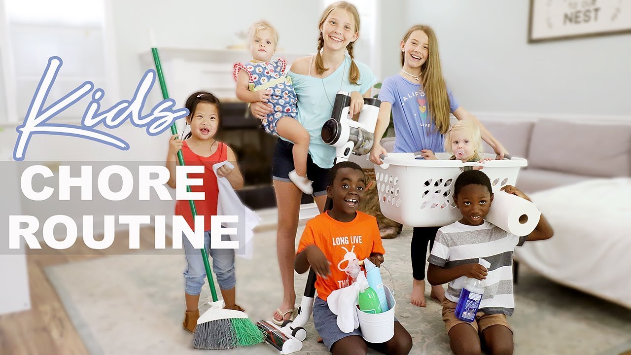 Daily Cleaning Routine \\ Kids Chore Routine! - YouTube