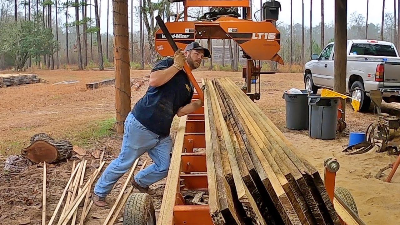 Building With a Sawmill: From Rough Lumber to a New Living Room - YouTube