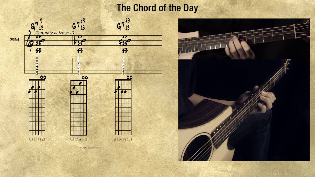 G7(9,13) - The Chord of the Day / El Acorde del Día 007 - Donald ...