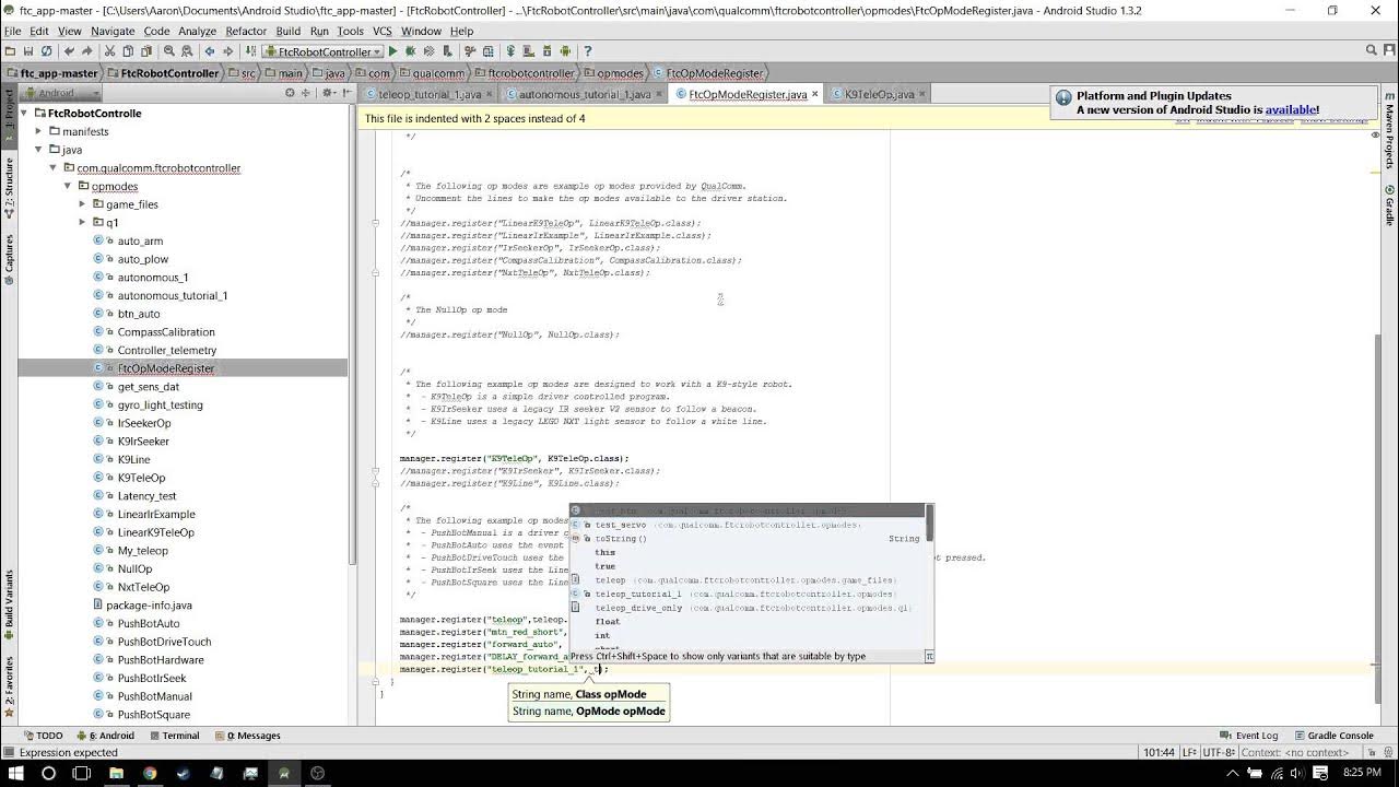 FTC Programming Tutorial 4: FTC OpMode Register - YouTube