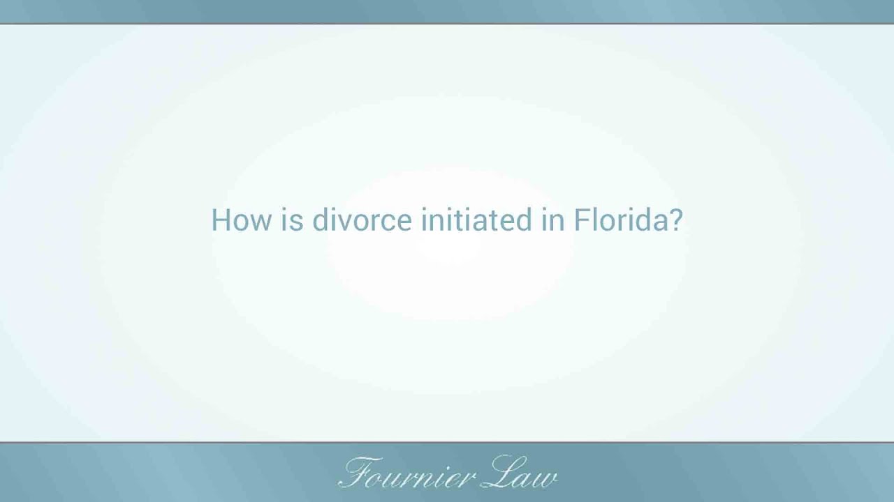 How is divorce initiated in Florida? - YouTube