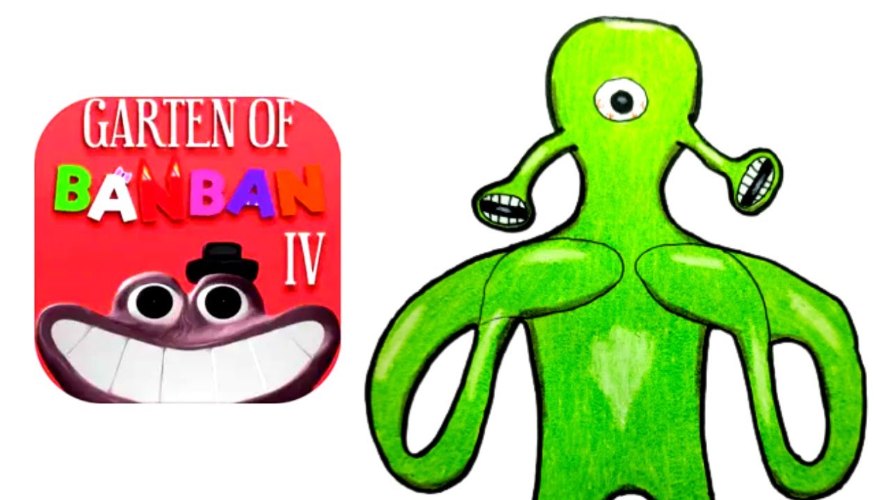 Cómo DIBUJAR a👽TOXIC GAZER de GARTEN of BANBAN 4 / How to DRAW TOXIC ...