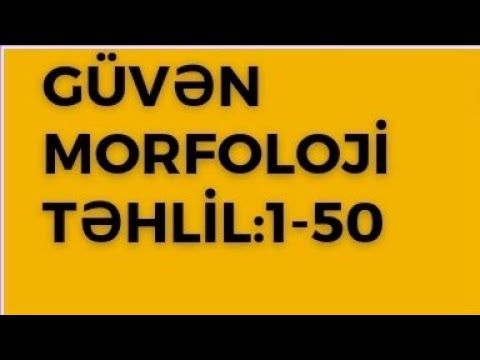 Güvən. Morfoloji təhlil(1-50)