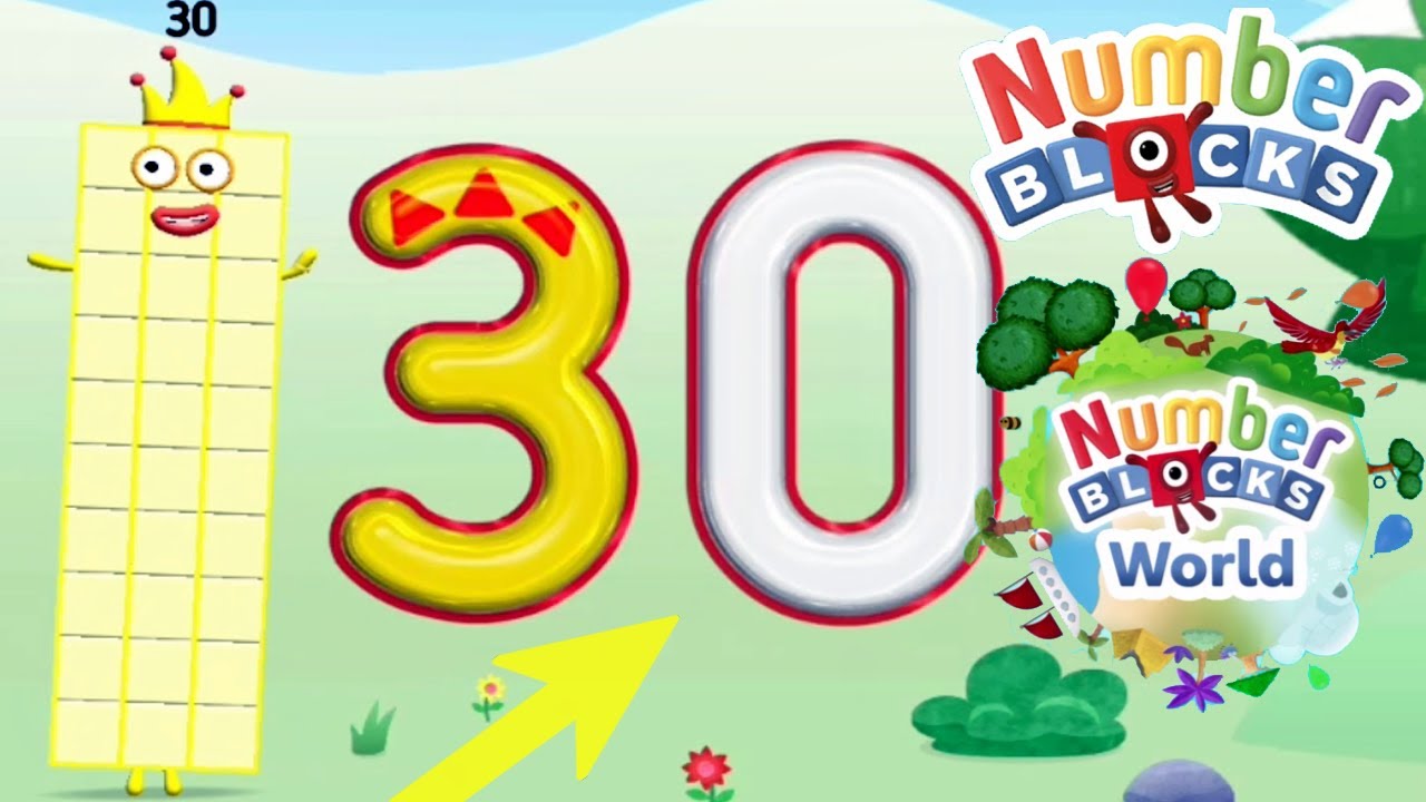 Learn to Tracing Numbers 30 - Numberblocks World 20 to 30 - YouTube