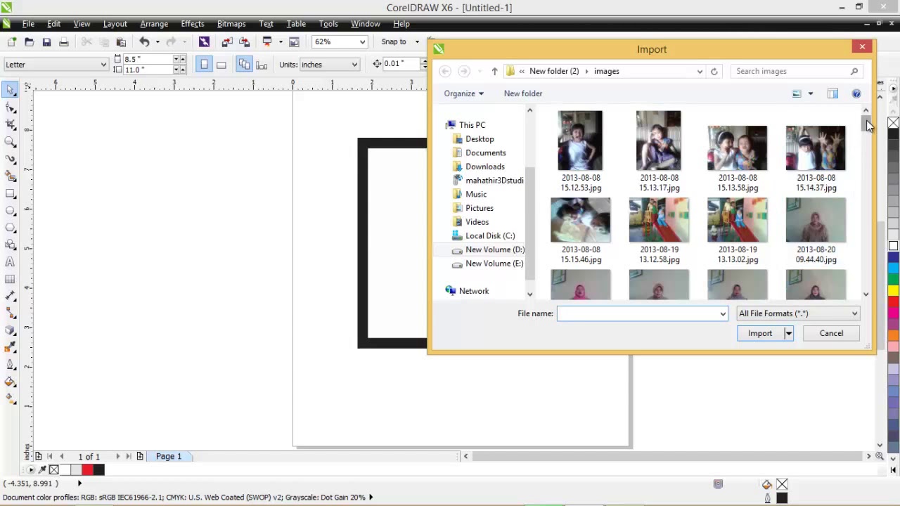 Cara memasukkan foto ke dalam bingkai dengan corelDRAW x6 - YouTube