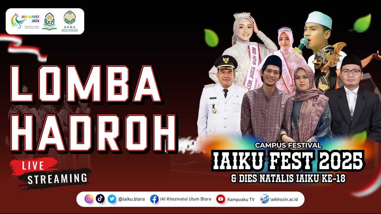 🔴 Lomba Hadroh Kampus Institut Agama Islam Khozinatul Ulum Festival ...