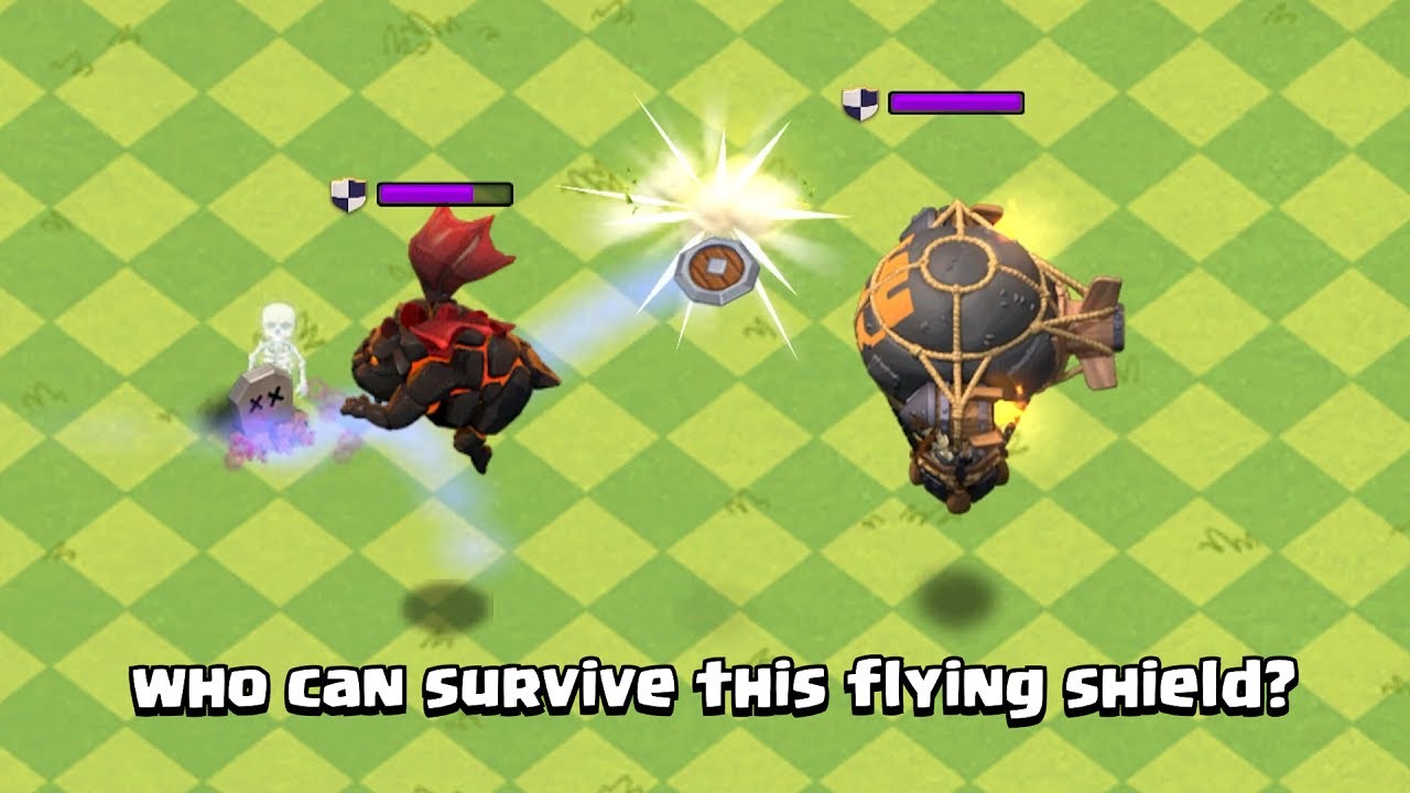 Flying Shield VS All Troops | Clash of Clans - YouTube