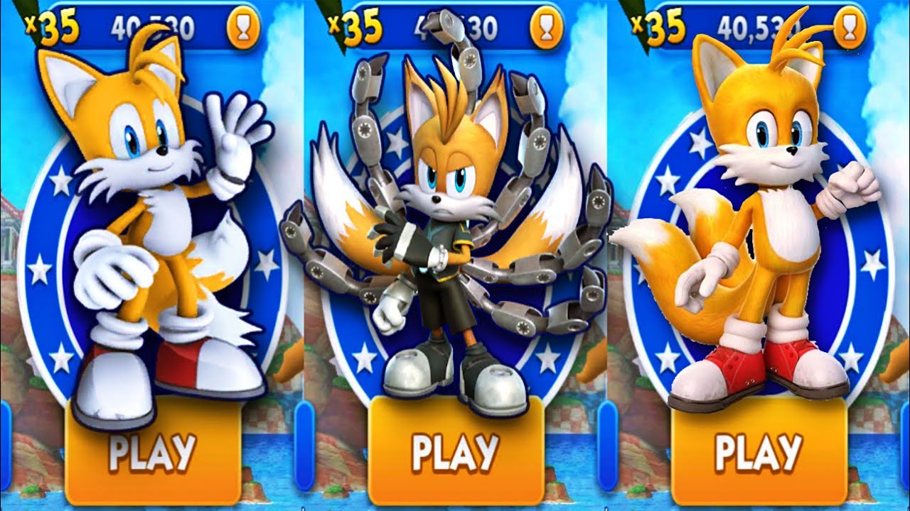 Sonic Dash Sonic Prime Event All Tails Characters - Tails Nine Vs Movie ...