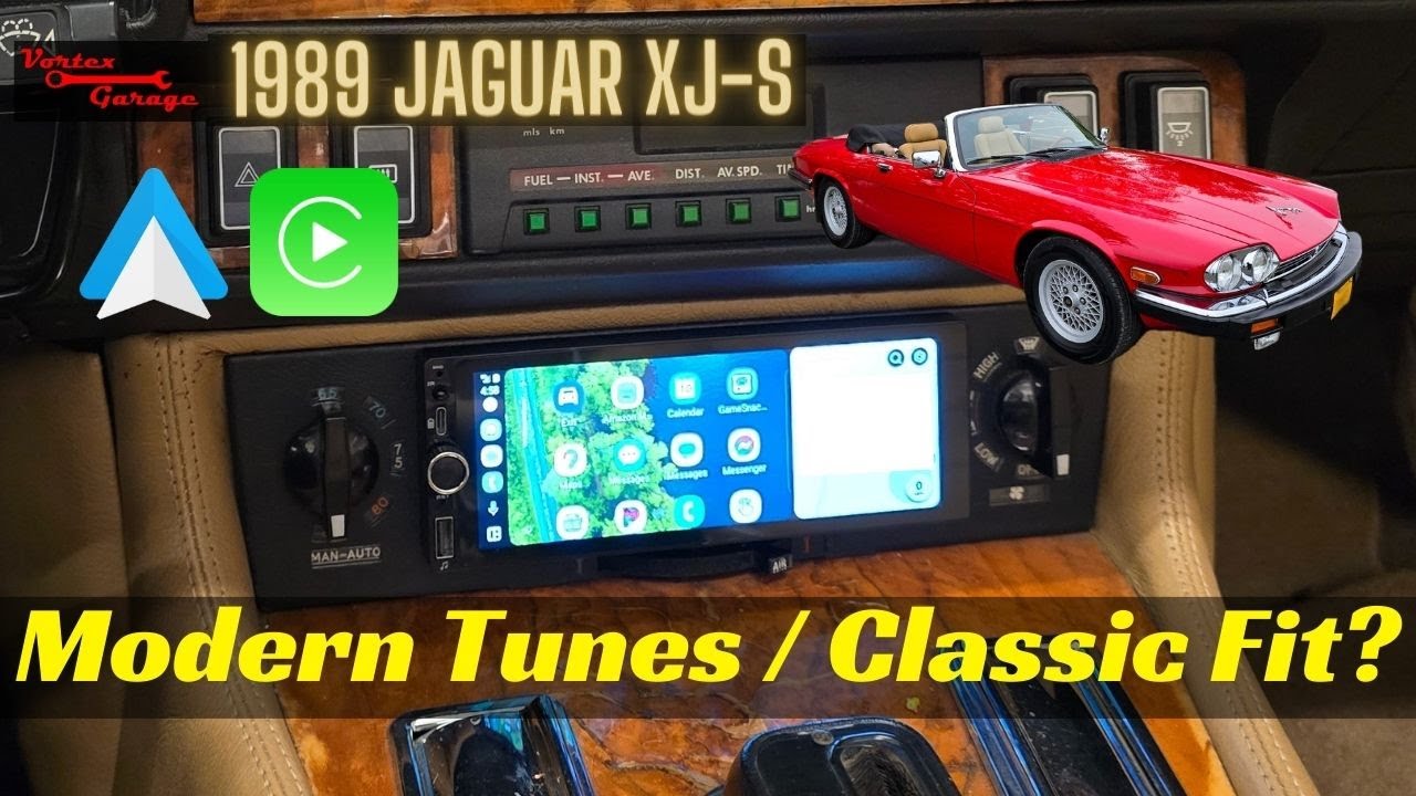 Jaguar XJS Gets a Modern Radio - $75 Single DIN Apple CarPlay / Android ...