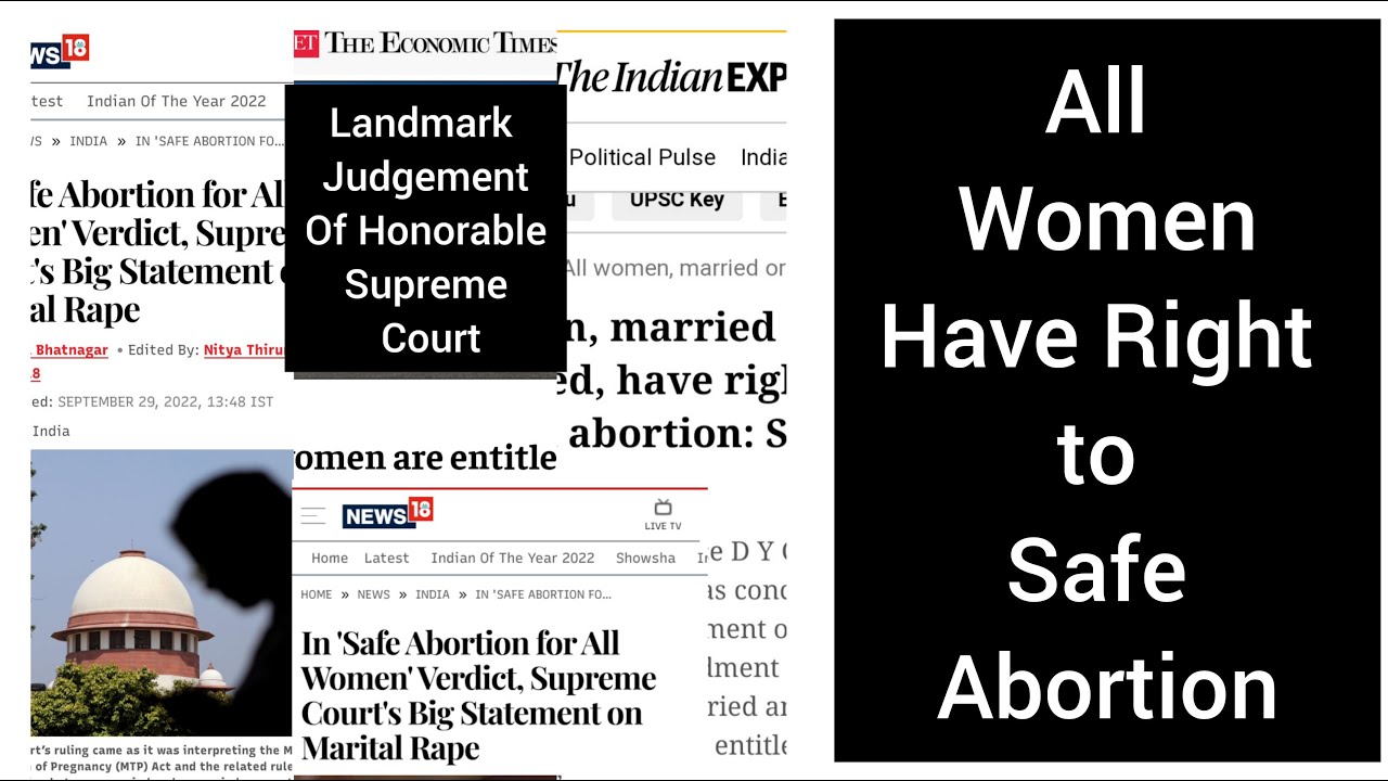 All women have right to safe, legal abortion | Historical Judgment of ...