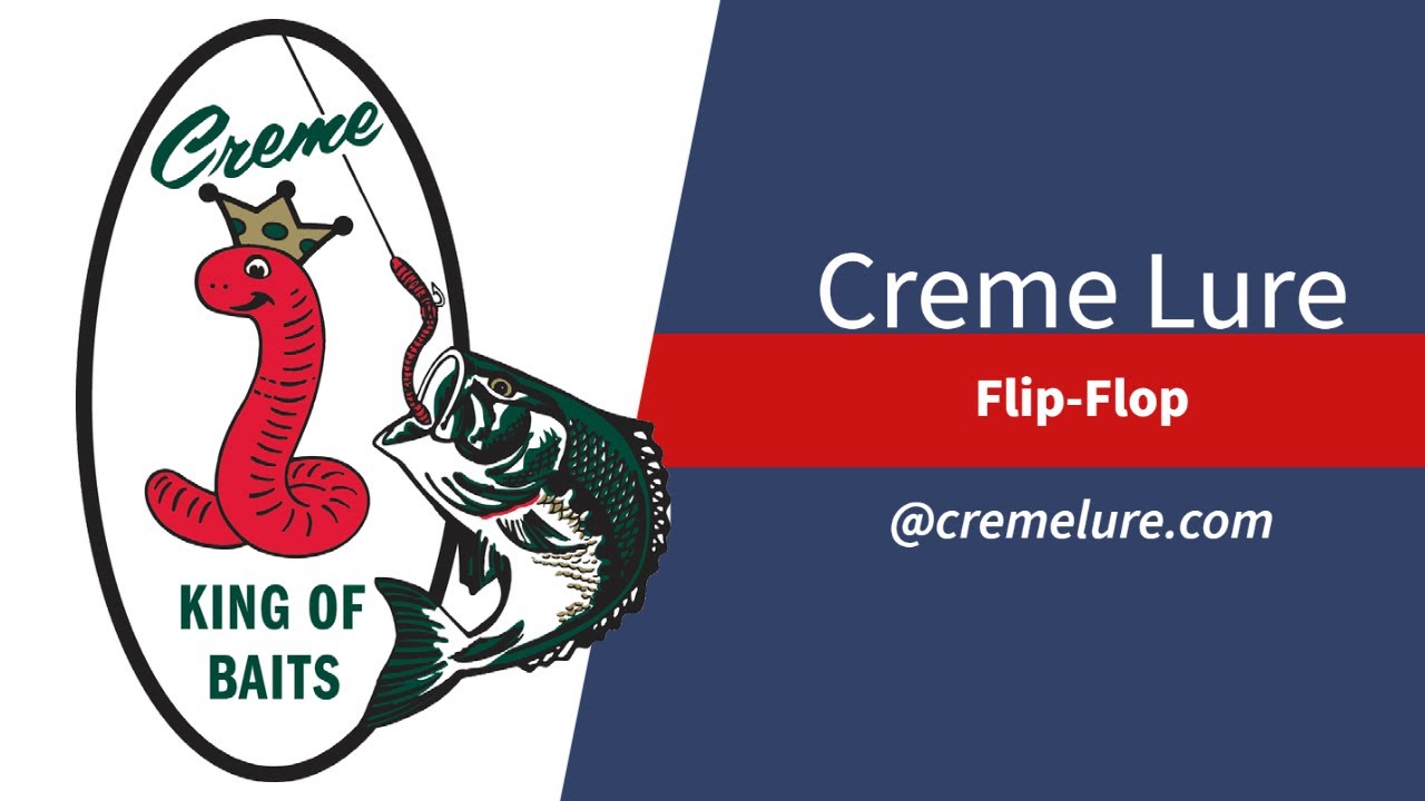 Creme Lure Flip-Flop 6-inch soft plastic lure with a distinctive two ...