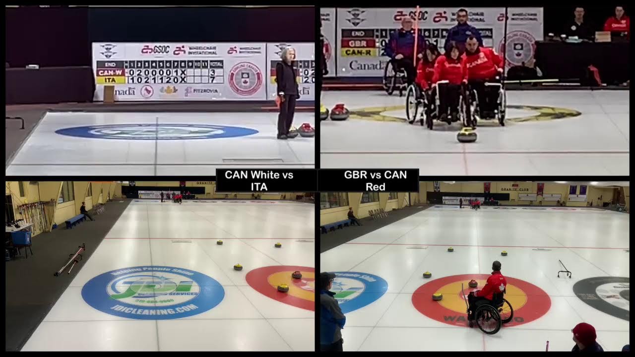 GSOC Wheelchair Invitational-Draw 4-CAN White vs ITA; GBR vs CAN Red ...