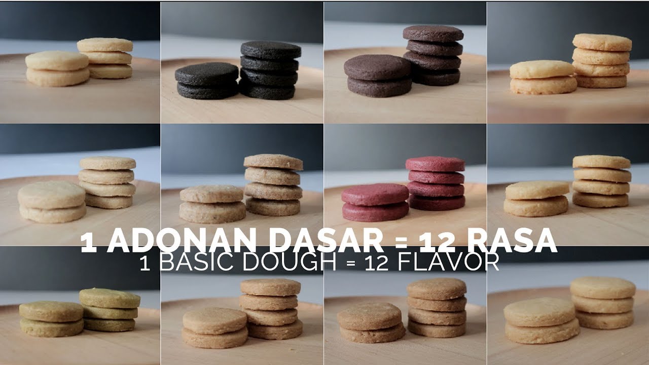 VARIASI RASA KUKIS DARI 1 ADONAN DASAR // 1 BASIC COOKIES DOUGH AND ...