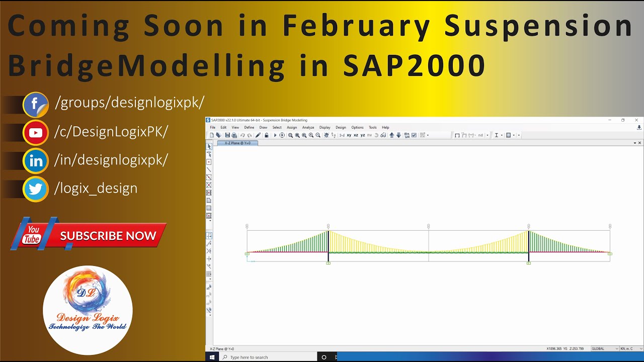 Coming Soon Suspension Bridge Modelling in SAP2000 - YouTube