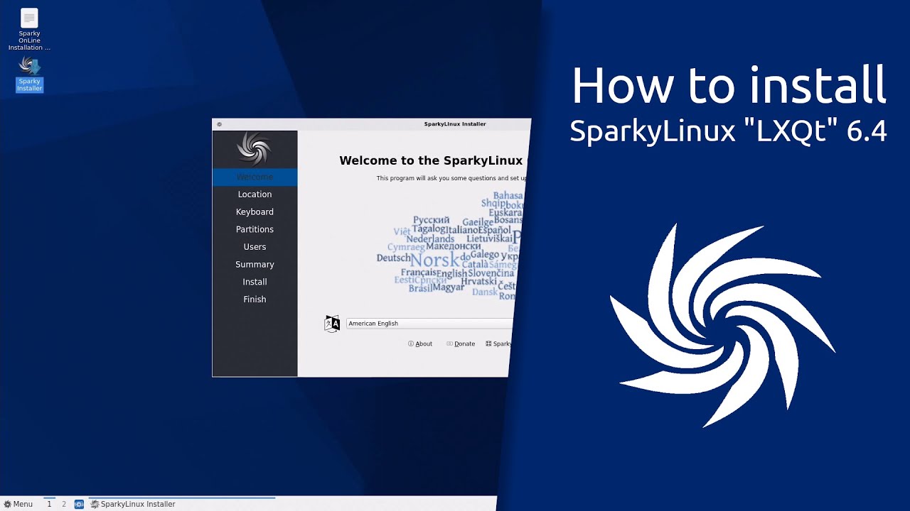 How to install SparkyLinux "LXQt" 6.4 - YouTube