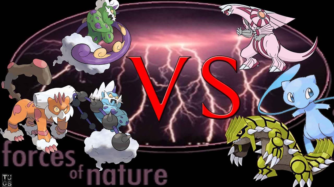 Shiny Palkia, Groudon, Mew Vs Forces of Nature Pokémon XY WiFi battle ...
