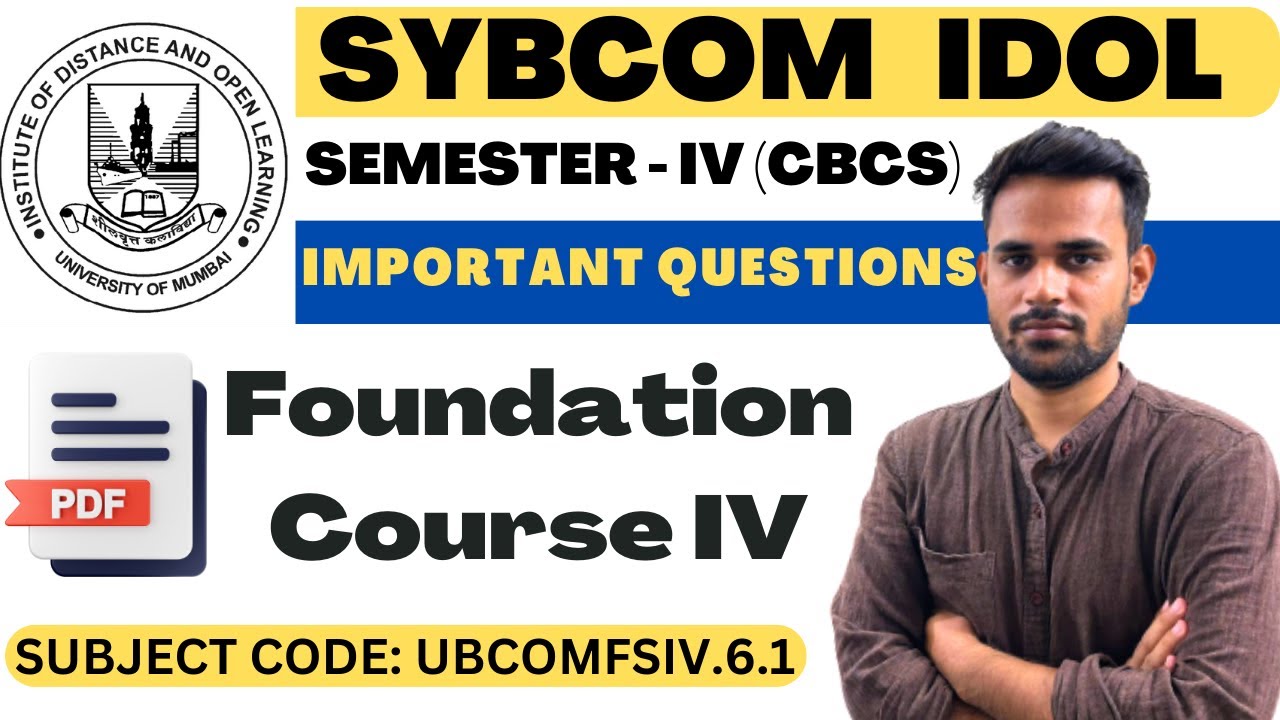 SYBCOM Foundation Course sem 4 important questions # ...