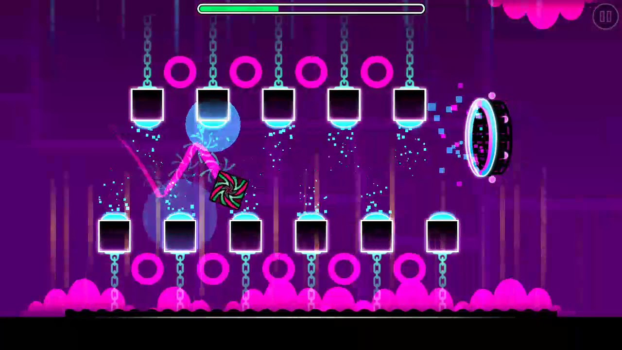 Geometry dash. Playing levels - YouTube