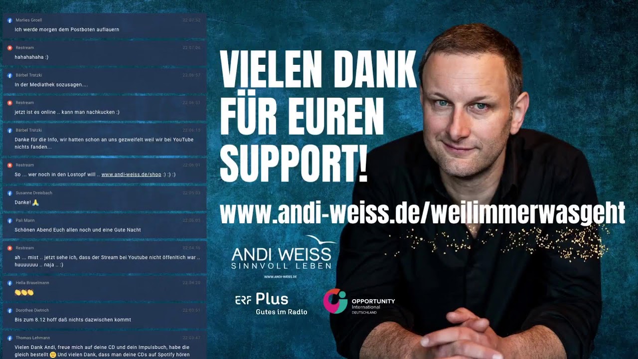 Andi Weiss - WEIL IMMER WAS GEHT - LIVESTREAM ZUM RELEASE - YouTube