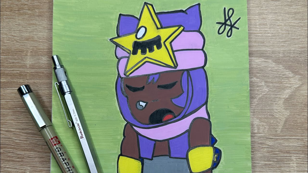 Drawing SANDY from Brawl Stars! - YouTube