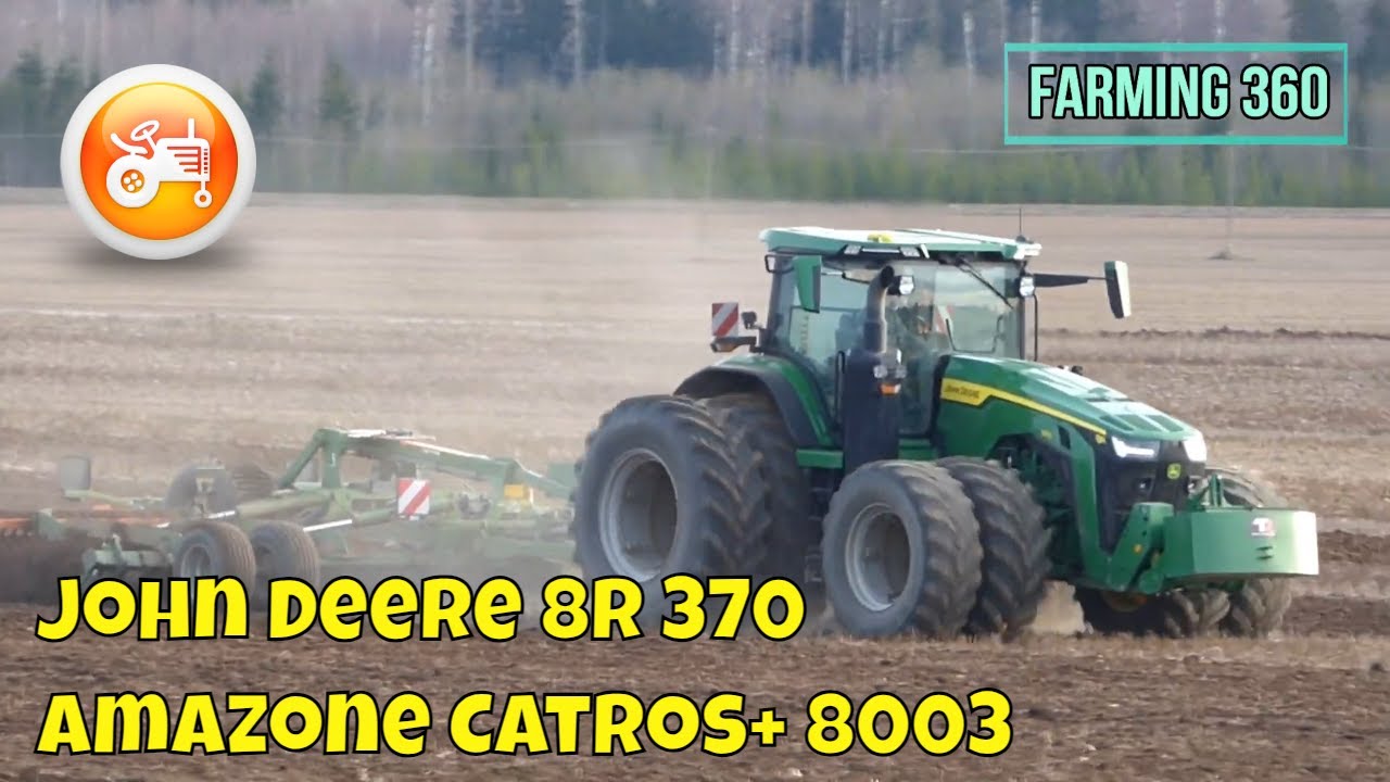 Tillage 2024 | John Deere 8R 370 & Amazone Catros+ 8003/2TX disc harrow ...