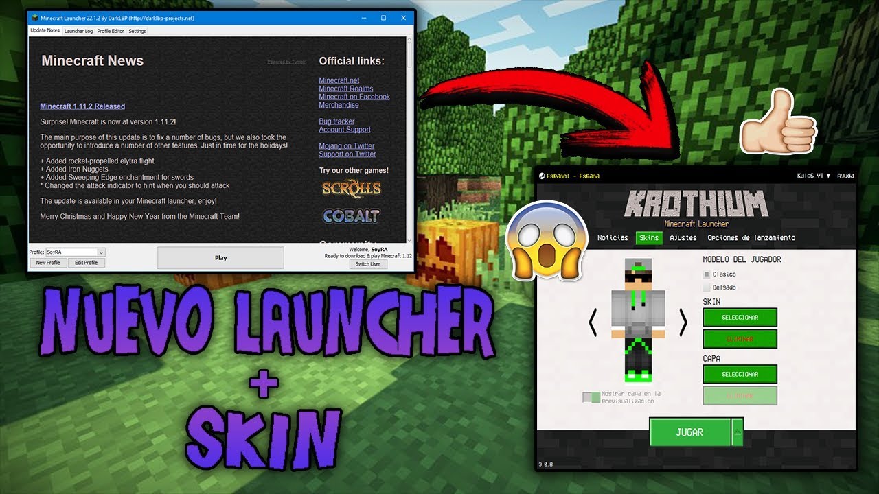 Nuevo Launcher + Skins + Optifine | Epic Launcher | KaleS GameR - YouTube