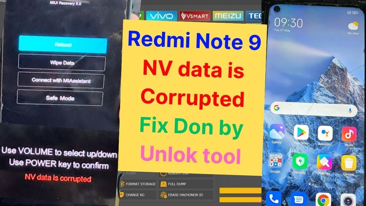 Redmi Note 9 nv data is corrupted Fix Unlock tools | New Method Full ...