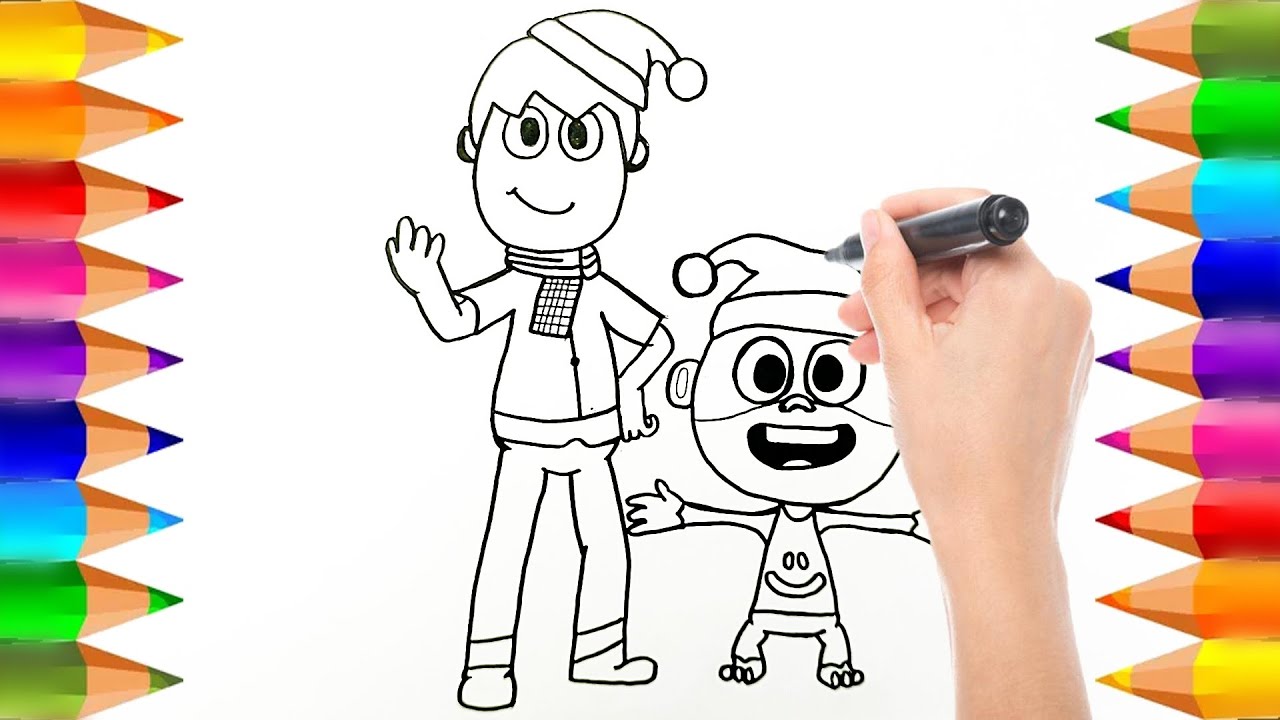 Cómo dibujar al Tío Mario y el Mono Chulo en Navidad | Dibujos para ...