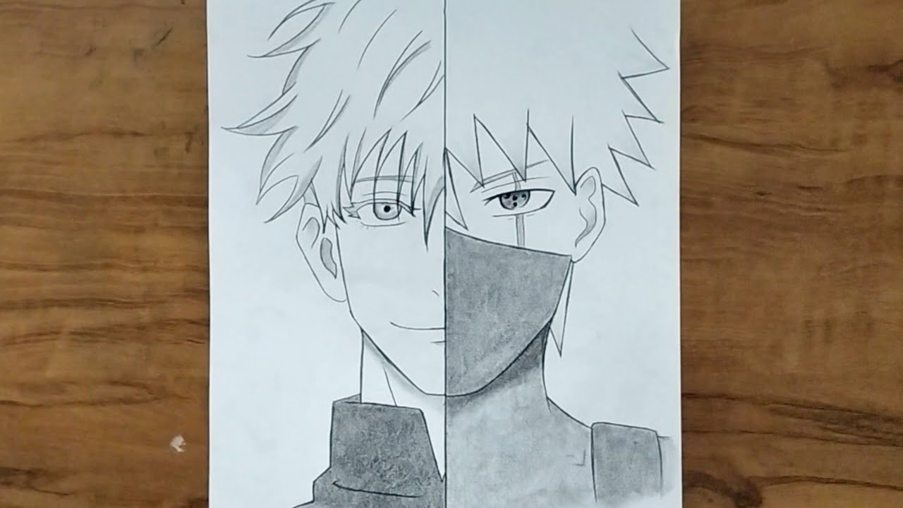How to draw Gojo vs Kakashi step-by-step 🔥 |how to draw kakashi and ...