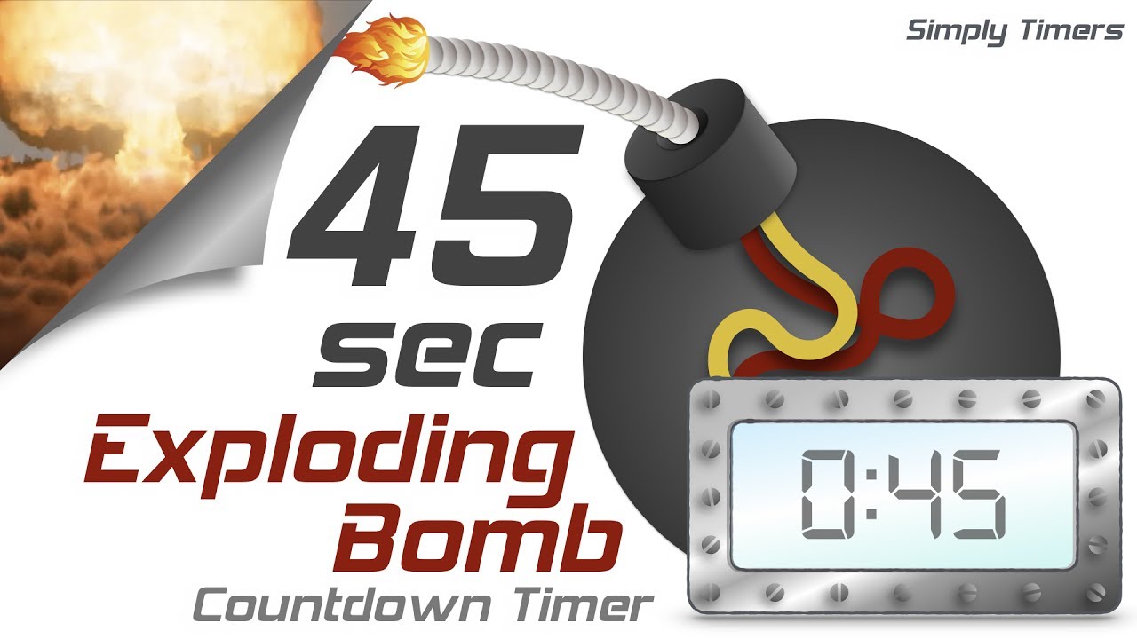 45 sec exploding countdown timer - YouTube