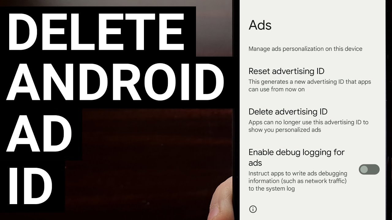 How to Delete Your Advertising ID on Android 12? - YouTube