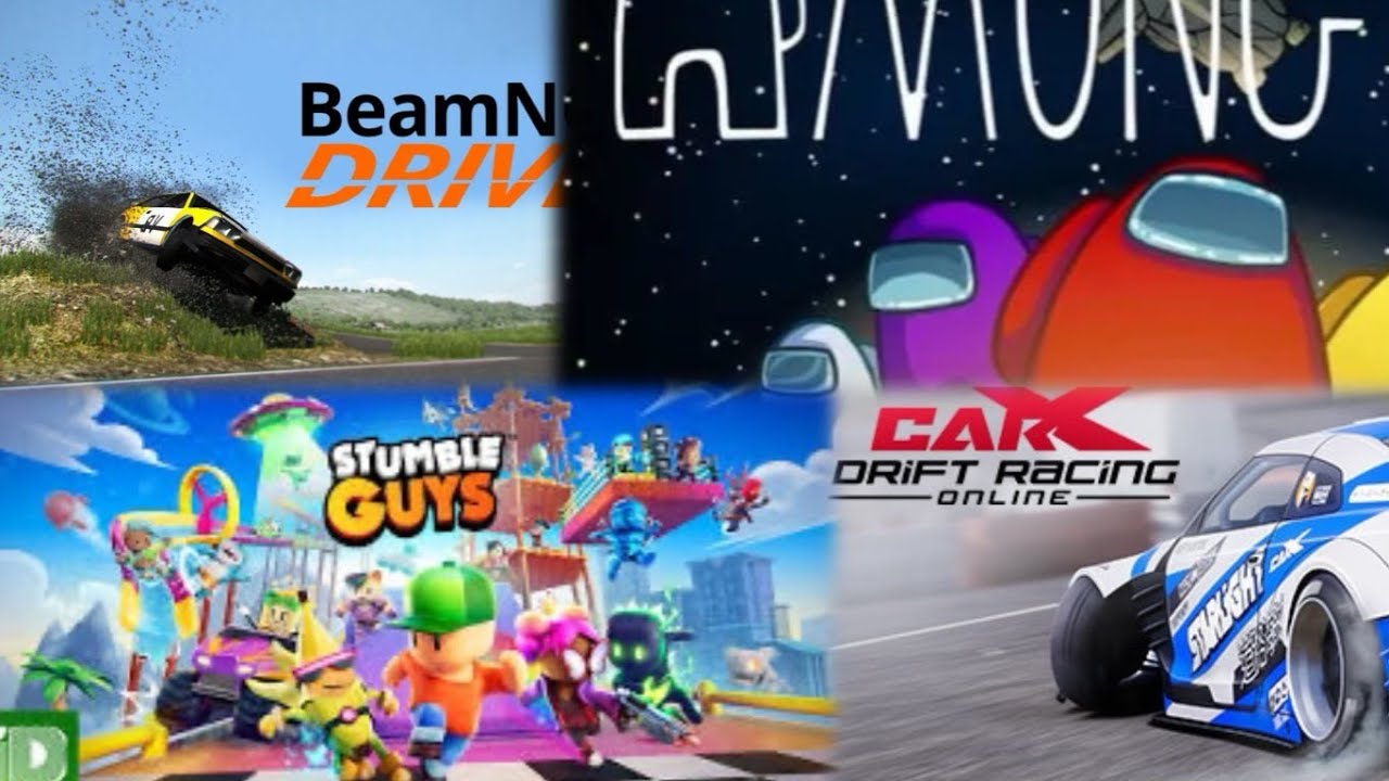 BeamNG , CarX, Among US, Stumble Guys & Pirate Figthing Simulator - YouTube