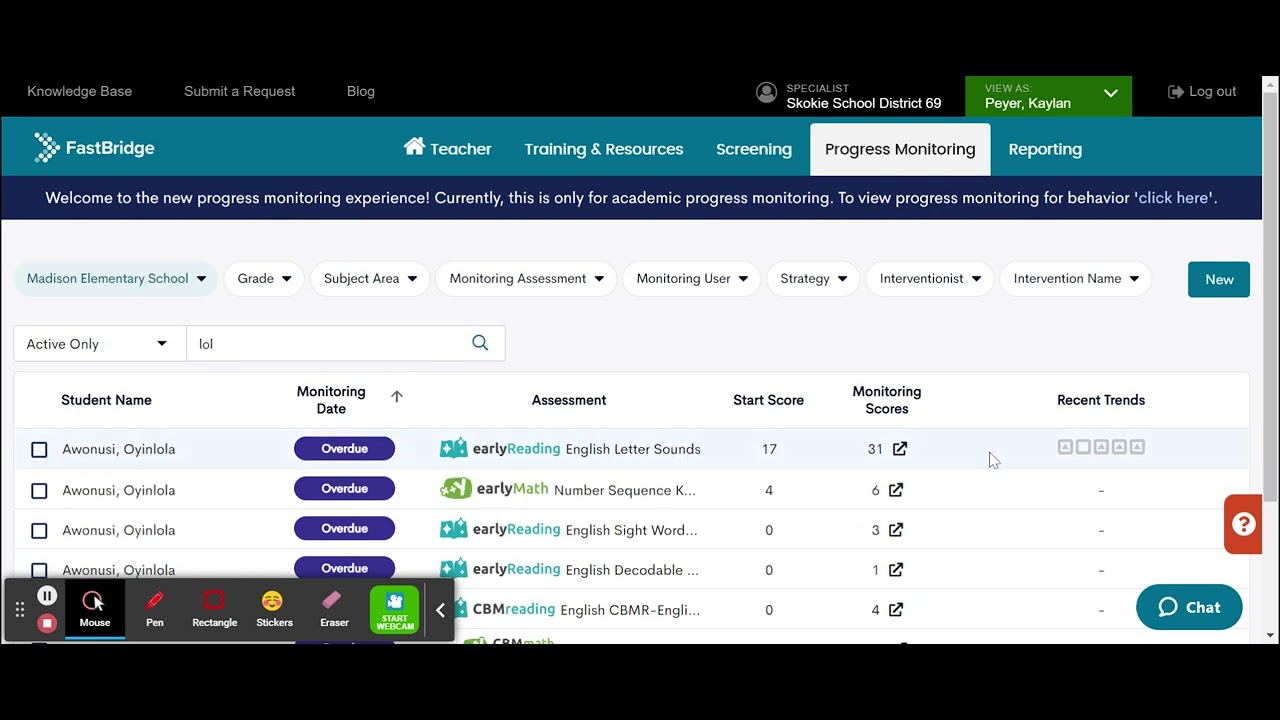 Check Progress Monitoring Graphs in FastBridge - YouTube