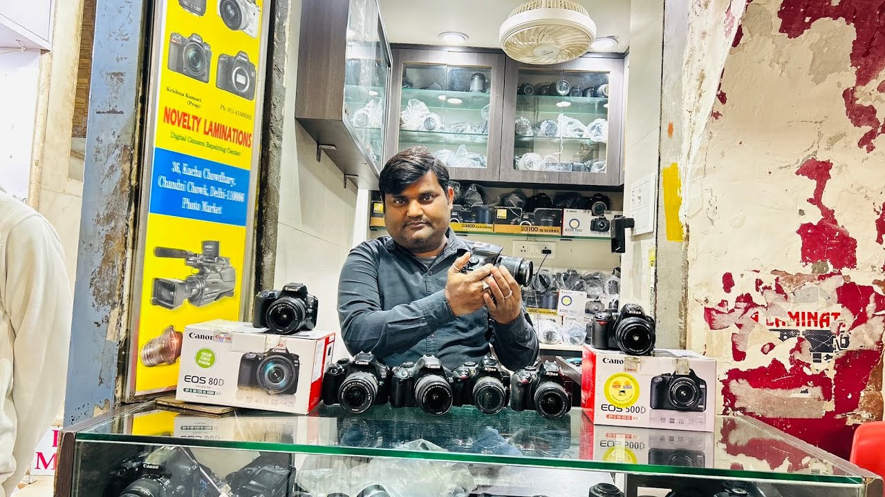 Cheapest cameras market in Delhi /novelty lamination #dslrcamera # ...