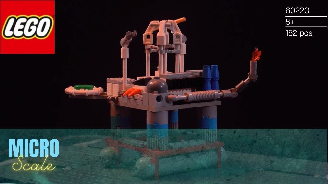 Lego Microscale Semi Submersible O&G Drilling Rig - YouTube