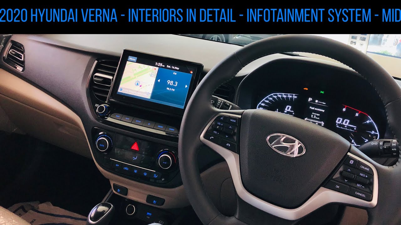 2020 Hyundai Verna Facelift - Interiors in detail - sx(o) Top model ...