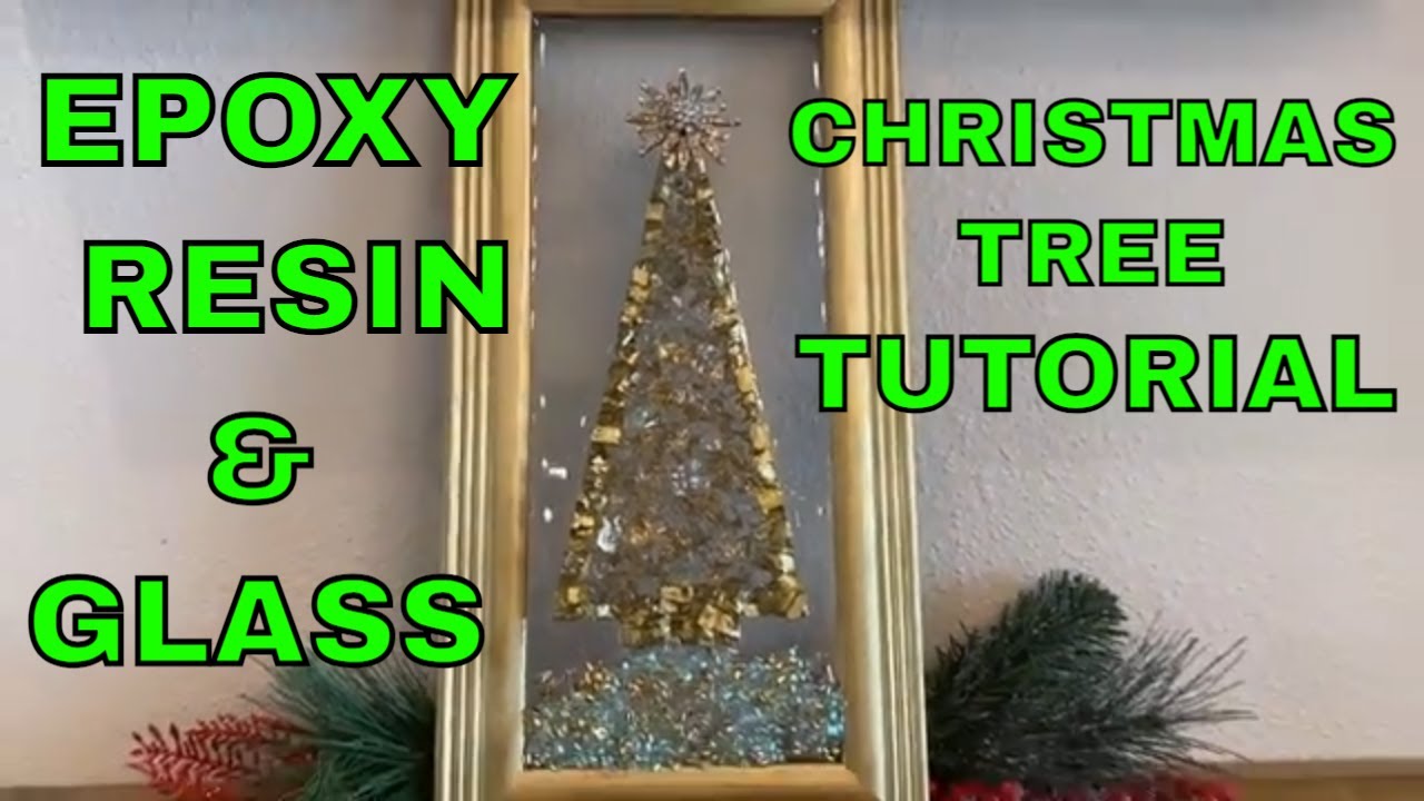 DIY GLASS & RESIN ART CHRISTMAS TREE GOLDEN MOLDED CHRISTMAS TREE ...